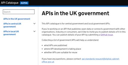 Add your API to the cross-government catalogue – Technology in government