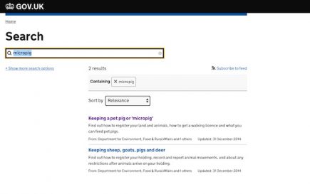 Upgrading GOV.UK search to help users find micropigs and important ...